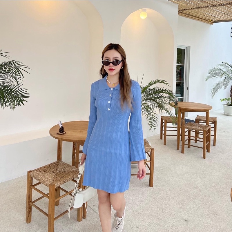 MALIMAYS - Belle knit dress เดรสไหมพรม | Shopee Thailand