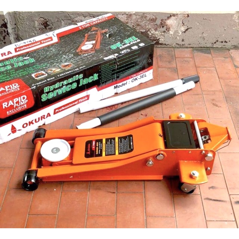 OKURA แม่แรงตะเข้ 3 TON 3ตันเตย รุ่นงานหนัก รุ่น OK-3EL Okura ตะเข้ 3Ton (โหลดเตี้ย) 2สูบ ตะเข้ ...