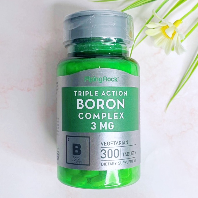 [PipingRock®] Triple Action Boron Complex 3 mg 300 Tablets โบรอน ...