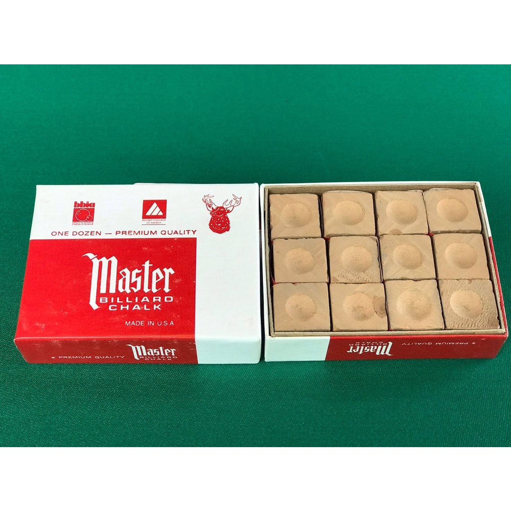 Master Chalk ชอล์กฝนหัวคิวมาสเตอร์ สีทอง กล่อง 12 ก้อน Billiard Chalk ...