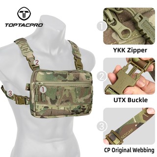Toptacpro Tactical Front Panel Chest Rig MK3/MK4 Front Panel Pouch With ...