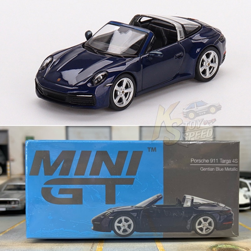 MINI GT Porsche 911 Targa 4S Gentian Blue Metallic | Shopee Thailand