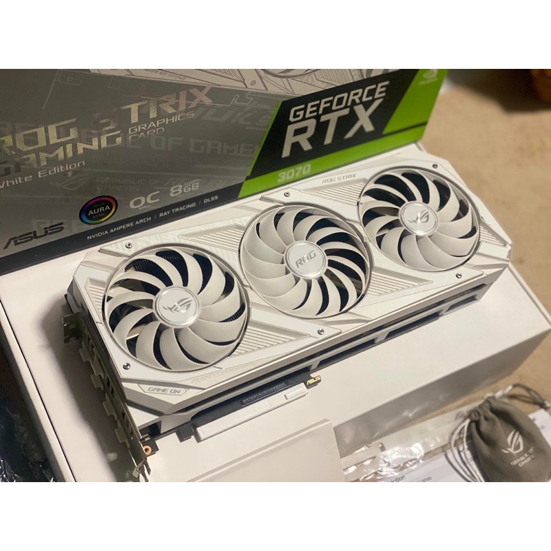 VGA ASUS ROG STRIX RTX3070 WHITE GAMING OC 8GB (การ์จอมือสอง) | Shopee ...