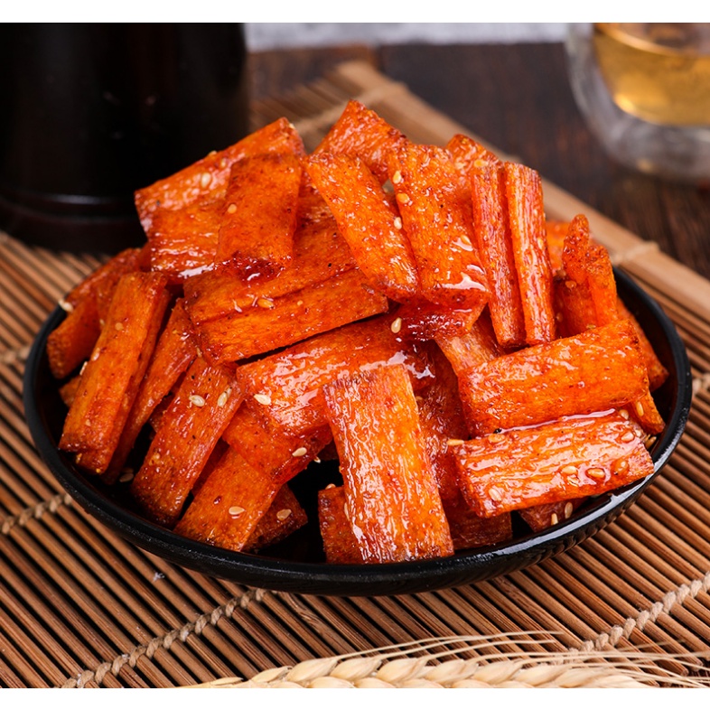 赛1手工辣条 ล่าเถียวมินิ หม่าล่าเต้าหู้เส้นเผ็ด อร่อยชาลิ้น เคี้ยวเพลิน SAI YI1 (เลขหน้าซองคือวันผลิต ...