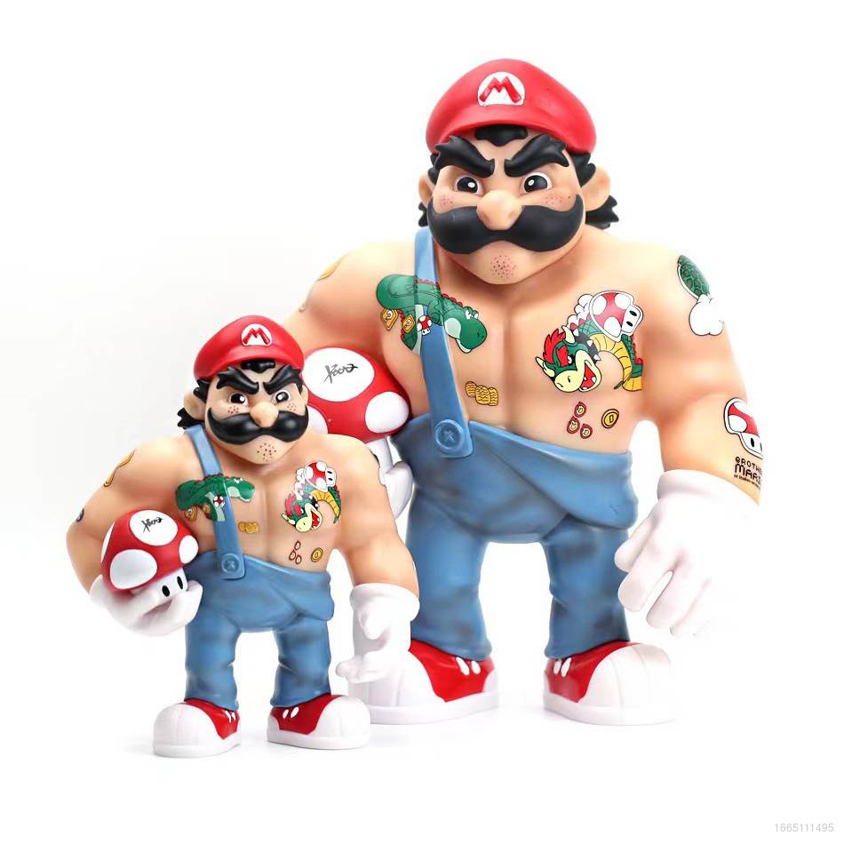 St1 โมเดลตุ๊กตา Super Mario Action Figuer Muscle Hercules Mario ของเล่น ...
