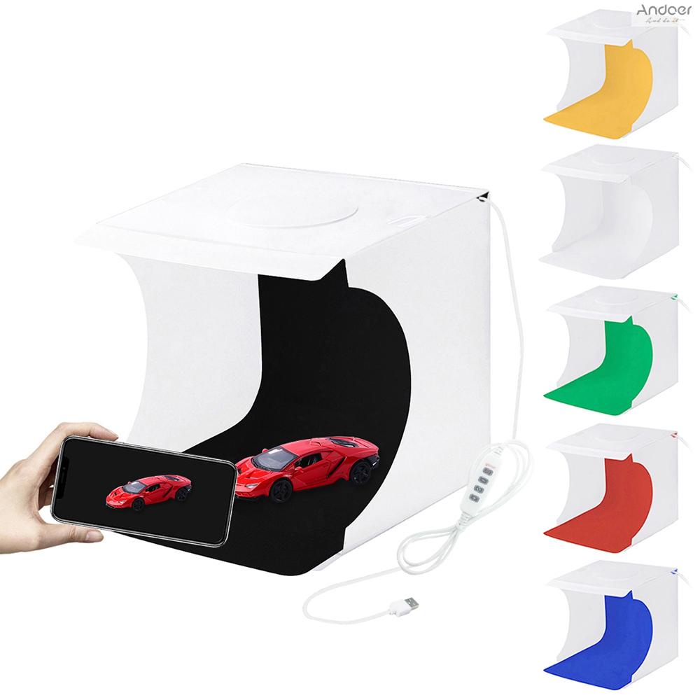 PULUZ Mini Folding Lightbox Photography Photo Studio LEDs Panel Light ...