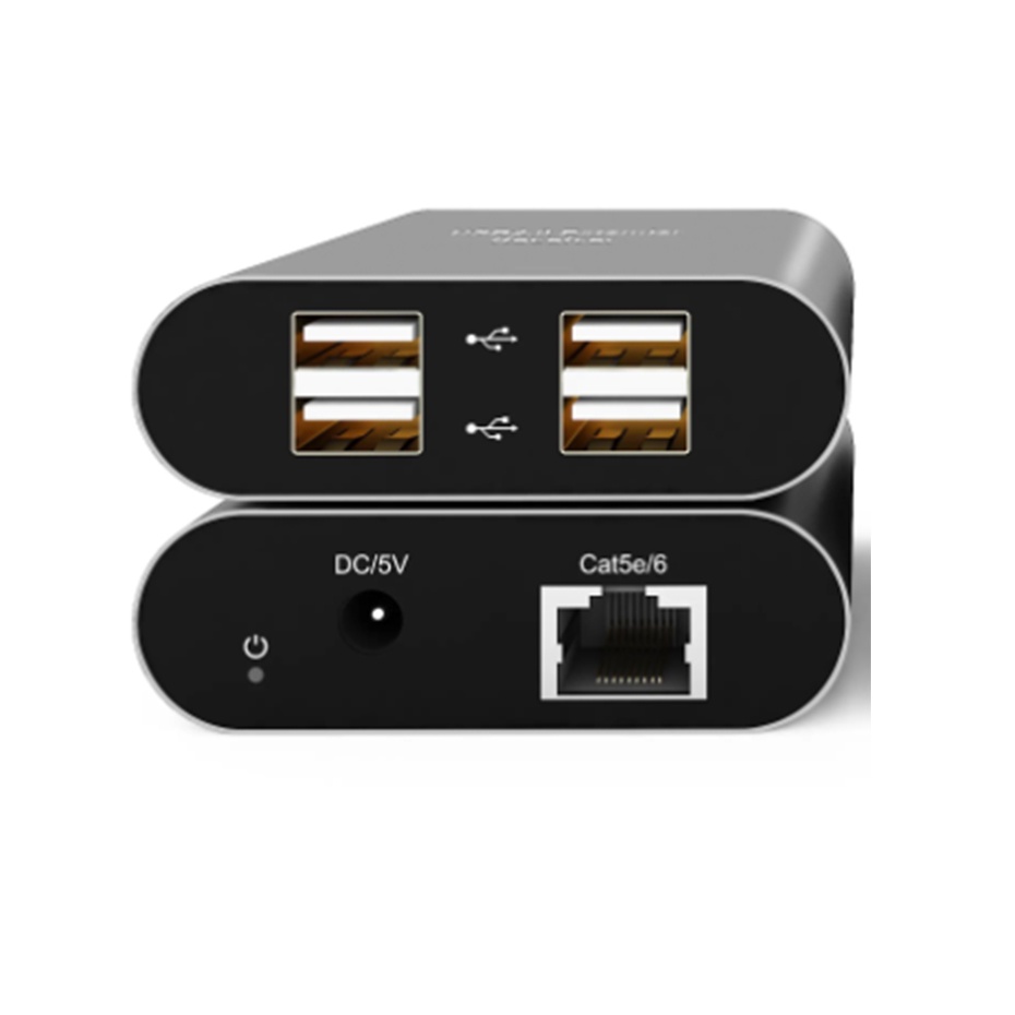 Usb 2.0 Extender 4-Port USB Hub over RJ45 Cat5e/Cat6 สาย Active USB 2.0 ...