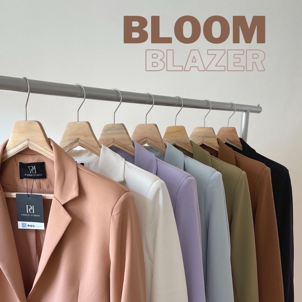 [พร้อมส่ง] PODER.Studio - Bloom Blazer เสื้อสูทแขนยาว 7 สี ทำงาน ไปเที่ยว ใส่ได้หมด | Shopee ...