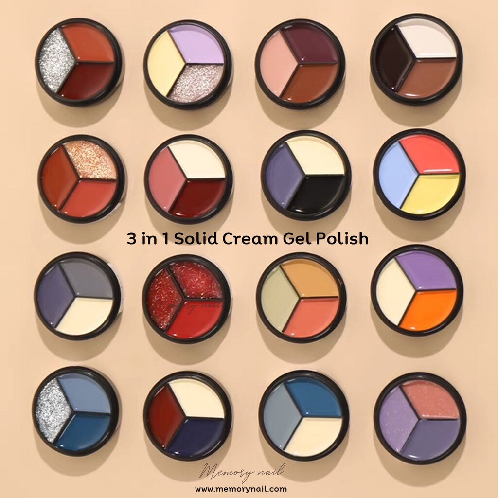 [ พุดดิ้ง เจล ตลับ3สี HANBI ] Solid Nail Polish สีทาเล็บเจล ถูกใจ ถูก ...