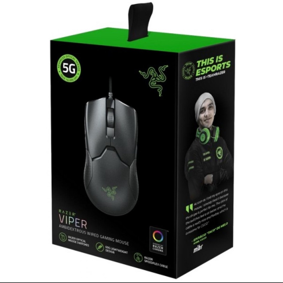 Razer VIPER AMBIDEXTROUS WIRED GAMING MOUSE (RZ01-02550100-R3M1 ...