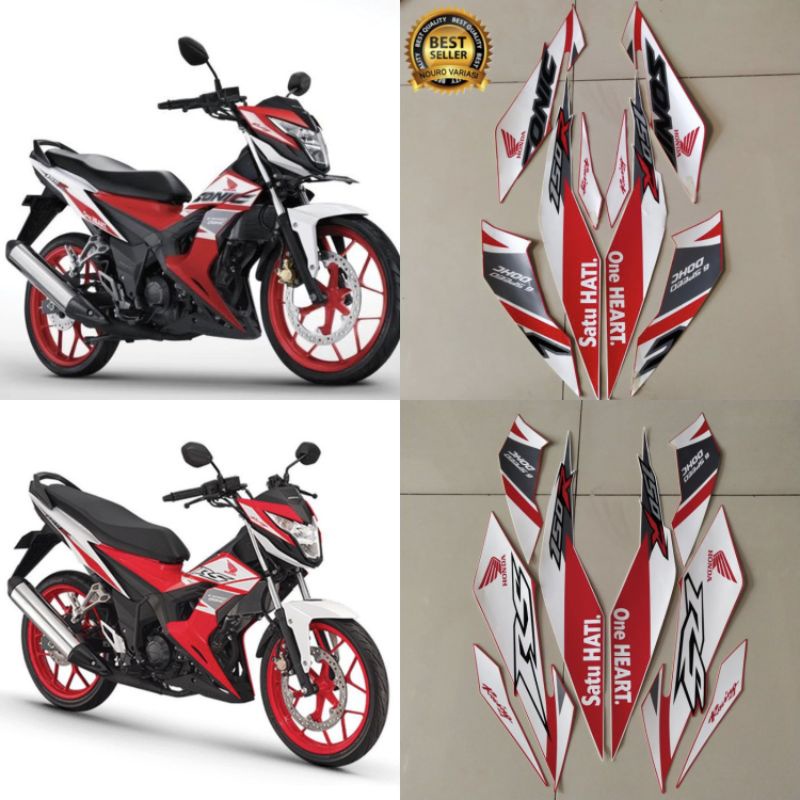 Hitam MERAH Striping sonic 150 r sonic RS 2018 2019 รายการสีดํา ตัว ...