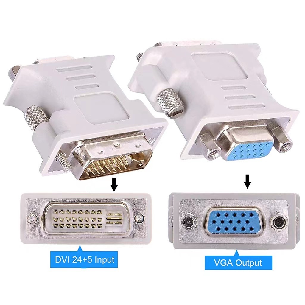 หัวแปลง DVI TO VGA มีหลายแบบให้เลือก DVI 24+5 / 12+5 PIN | Shopee Thailand