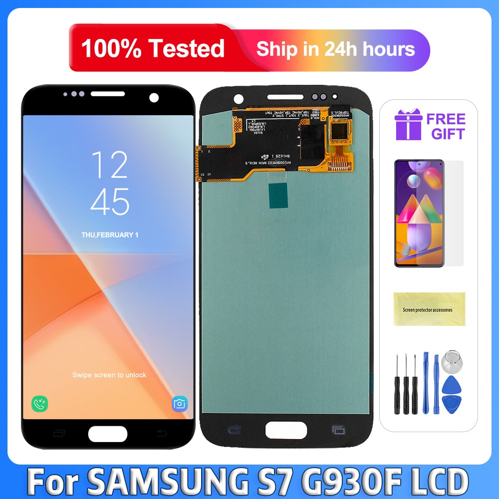 หน้าจอแสดงผล LCD ดิจิทัล LCD สําหรับ Samsung Galaxy S7 Samsung S7 G930 G930F G9300 | Shopee Thailand