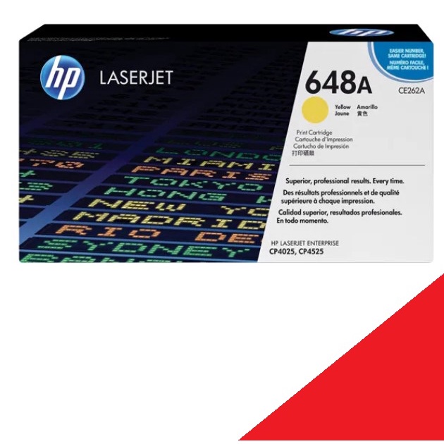 HP 648A Yellow Original LaserJet Toner Cartridge, CE262A ตลับหมึกโทนเน ...