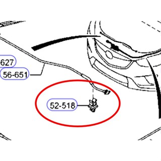 SKU-A563(ราคาตัวละ) คลิปไม้ค้ำฝากระโปรงหน้า MAZDA CX-5 GEN1 KE (2012 ...