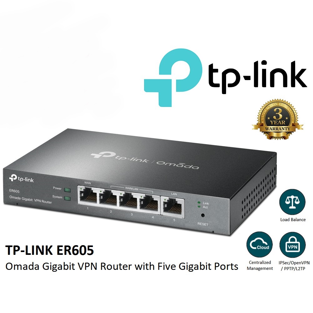TP-LINK (ER605) OMADA GIGABIT VPN ROUTER รับประกัน LT | Shopee Thailand