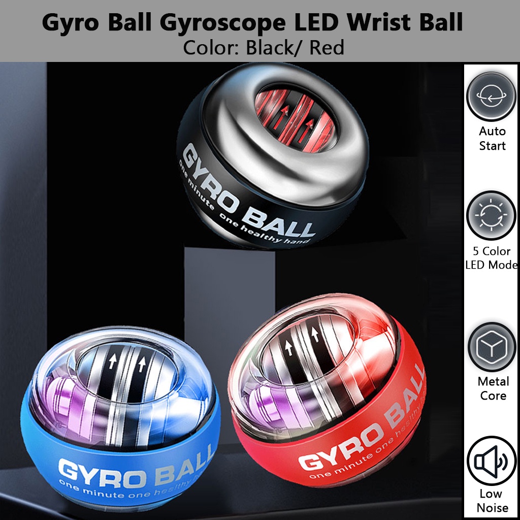 3H Gyro Ball Gyroscope LED ข้อมือ Ball Power Gym การฝึกอบรมการ ...