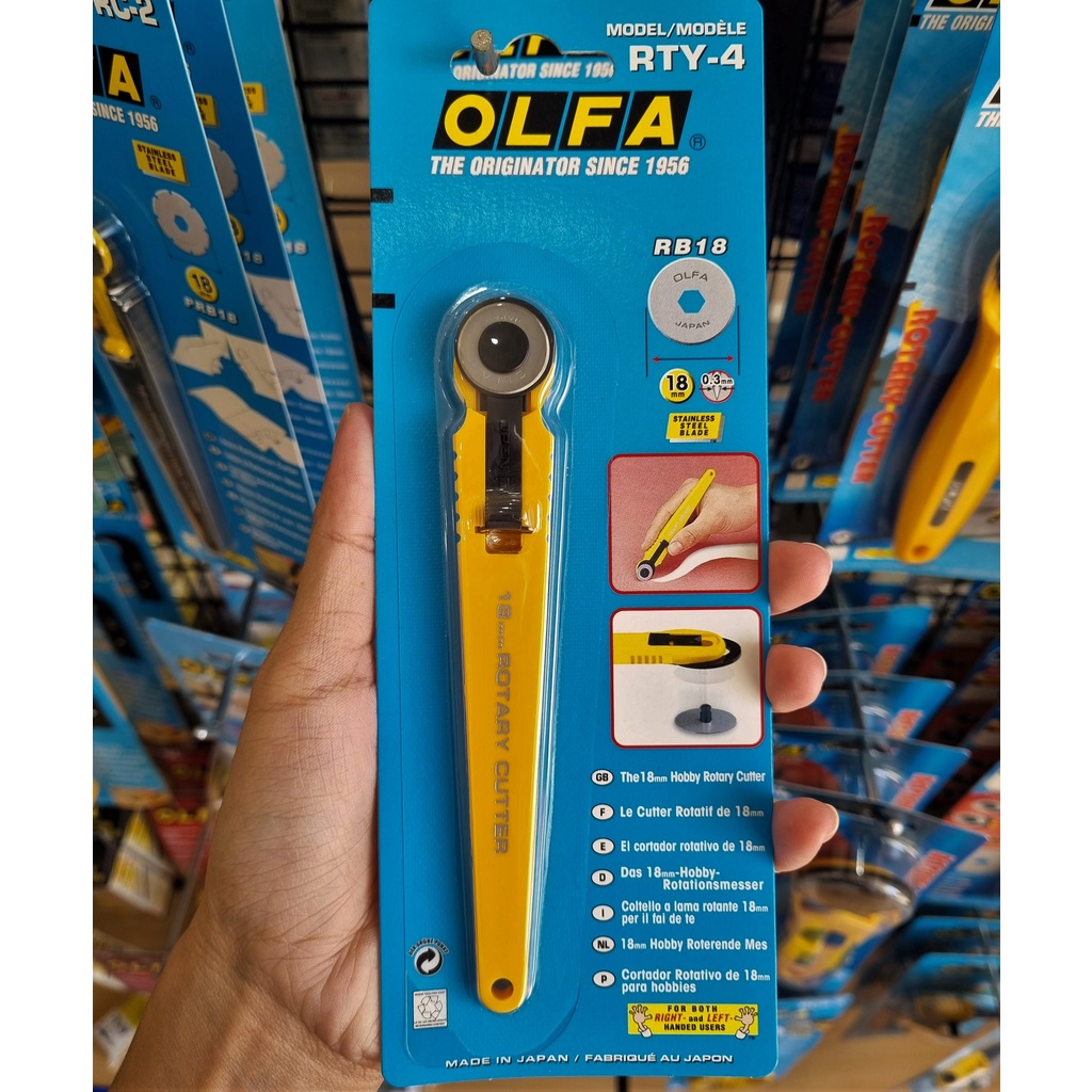 OLFA มีดคัตเตอร์โรตารี่ RTY-4 ขนาด 18 มม. ตัดได้ทั้งตัดปรุ และตัดขาด | Shopee Thailand