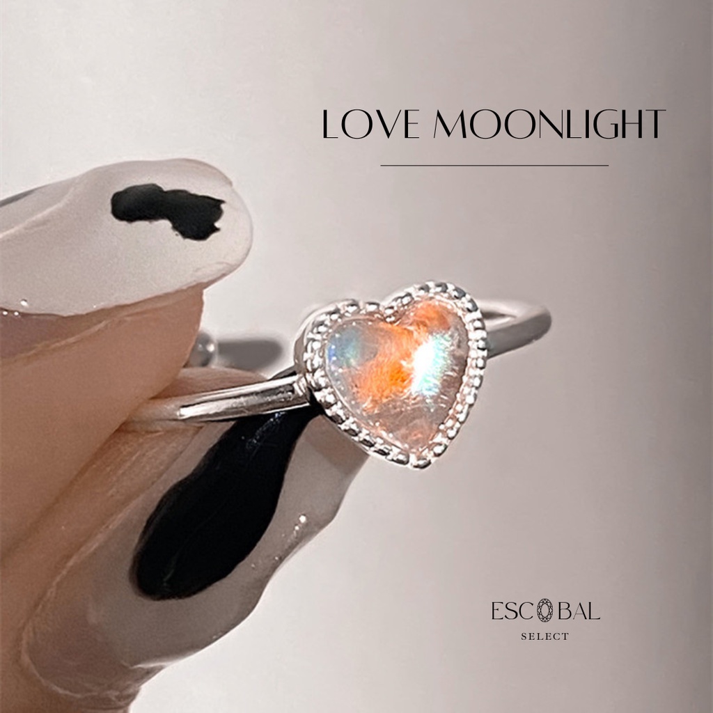 ESCOBAL แหวนเงินแท้ Love moonlight แหวนเพชรเปลี่ยนสี ของขวัญให้คนที่รัก ขายดี สไตล์ใหม่ ของขวัญ ...