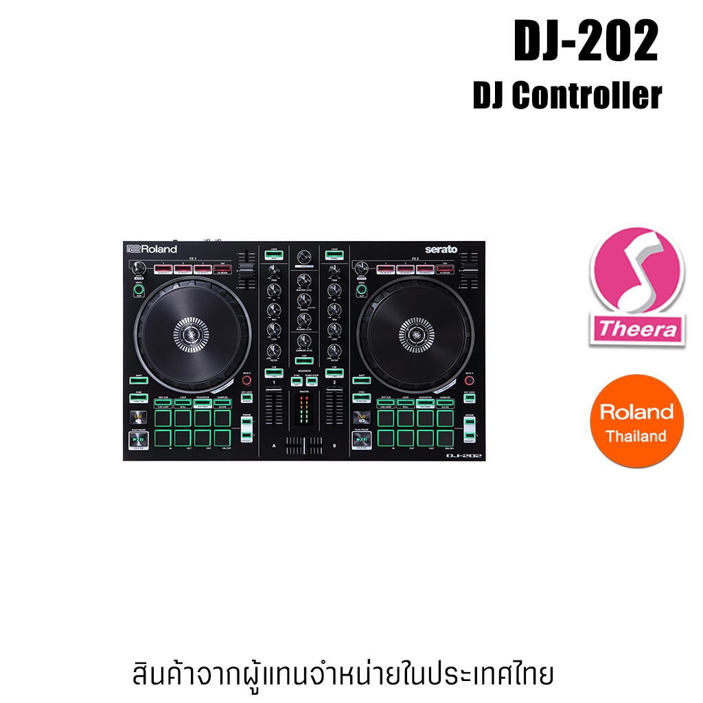 Roland DJ-202 DJ Controller Serato DJ Lite ดีเจคอนโทรเลอร์ พร้อมรับ ...
