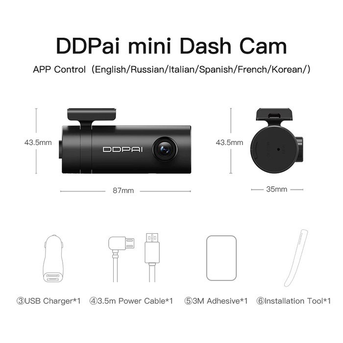 กล้องติดรถยนต์ Ddpai Mini Dash Camera 1080P Dash Cam Wifi Dvr Tbk ...