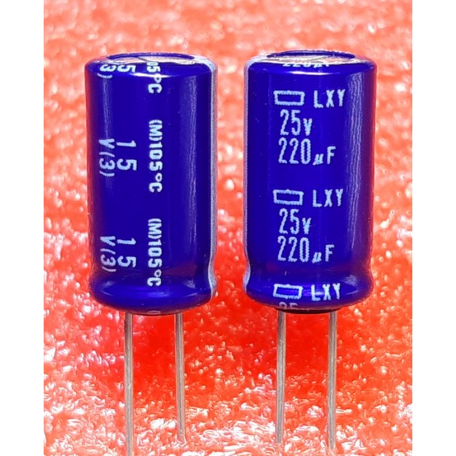 Nippon Chemi-Con LXY 220uf 25v capacitor ตัวเก็บประจุ คาปาซิเตอร์ ...