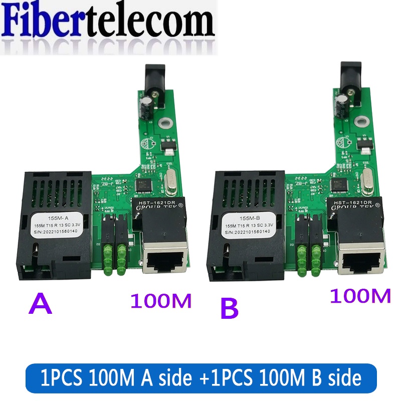 Fast Ethernet fiber Media transceiver Converter สวิทช์ครึ่งบอร์ด SC 10 ...