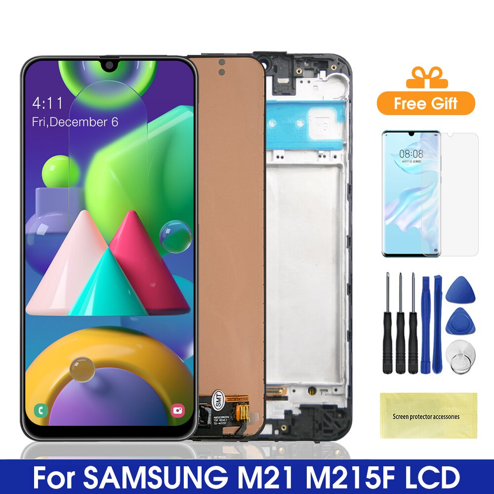 หน้าจอแสดงผล Lcd M215 ทดสอบแล้ว 100% พร้อมกรอบ สําหรับ Samsung Galaxy ...