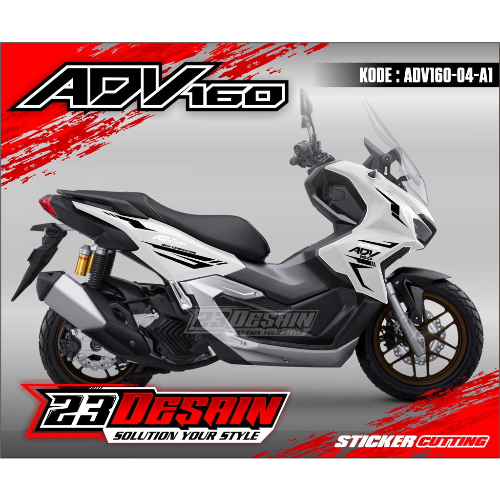 Merah PUTIH cutting ADV 160 สติ๊กเกอร์ HONDA ADV 160 สติ๊กเกอร์ตัดสีแดง ...