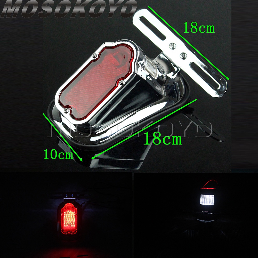 Aluminum Tombstone Skull Tail Light For Harley Chopper Bobber Custom ...