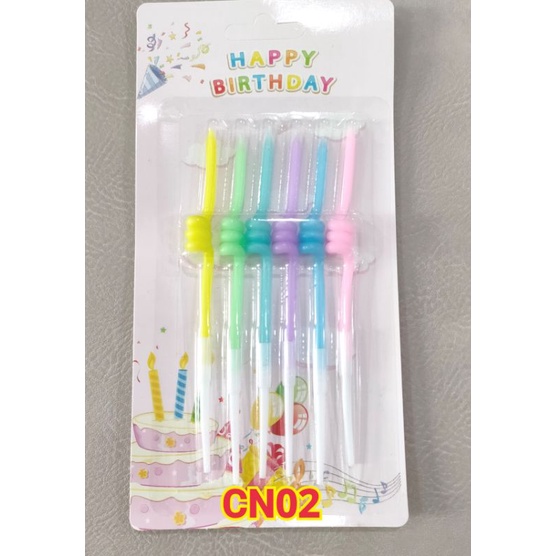 เทียนวันเกิดสีพาสเทลแบบเกลียวขด(C-CN02) | Shopee Thailand