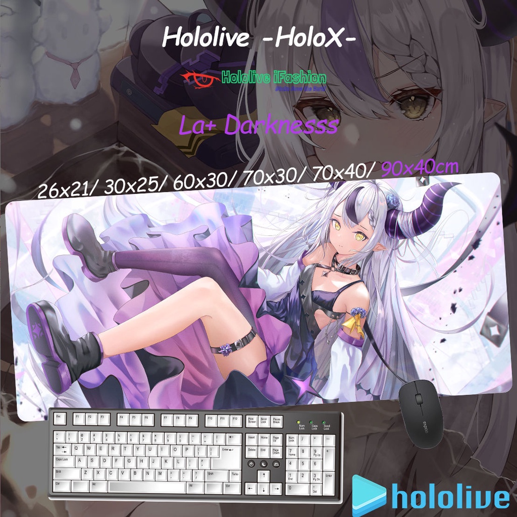 Hololive HoloX Laplace Stack Nice Vtuber แผ่นรองเมาส์เล่นเกม ขนาดใหญ่มาก | Shopee Thailand