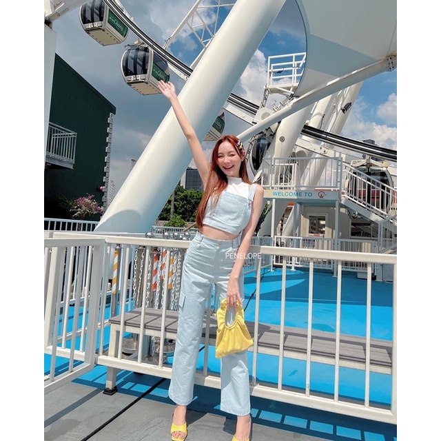 OWEN DENIM OVERALLS (SKY BLUE) | Shopee Thailand