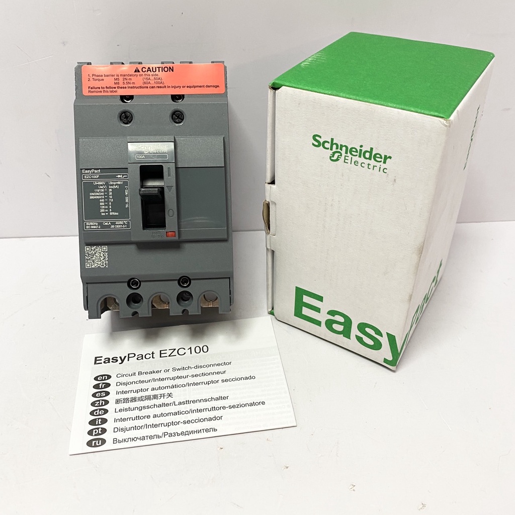 Schneider ชไนเดอร์ Electric Easy Pack EZC100N 3P 60A EZC100F 3P 100A ...