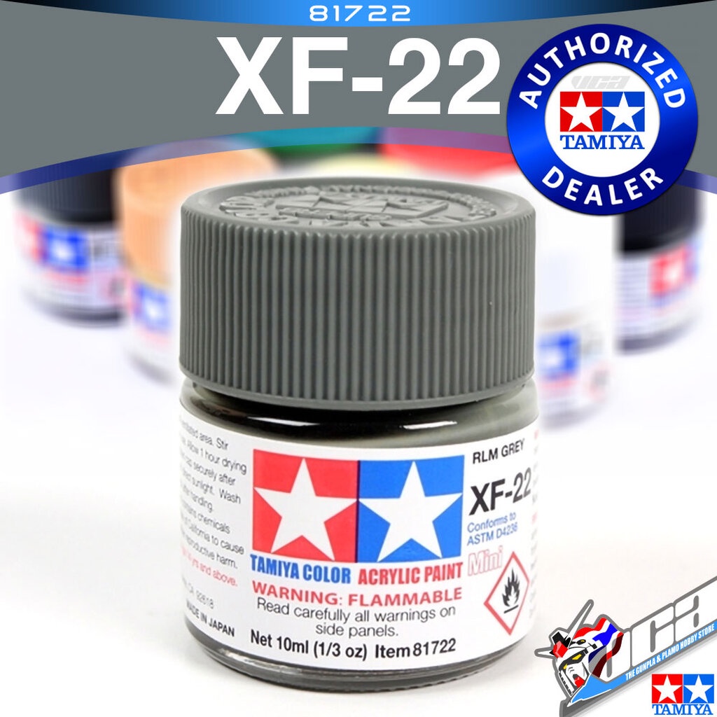 TAMIYA 81722 XF-22 XF22 FLAT RLM GREY GRAY MATT MATTE สีเทาด้าน ACRYLIC ...