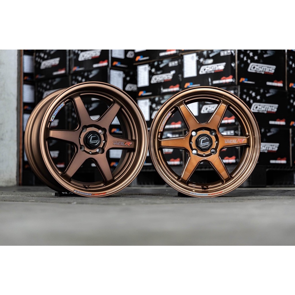 ล้อแท้ Cosmis type R ขอบ15 4รู100 สีดำขอบเงา เบาทนทาน | Shopee Thailand