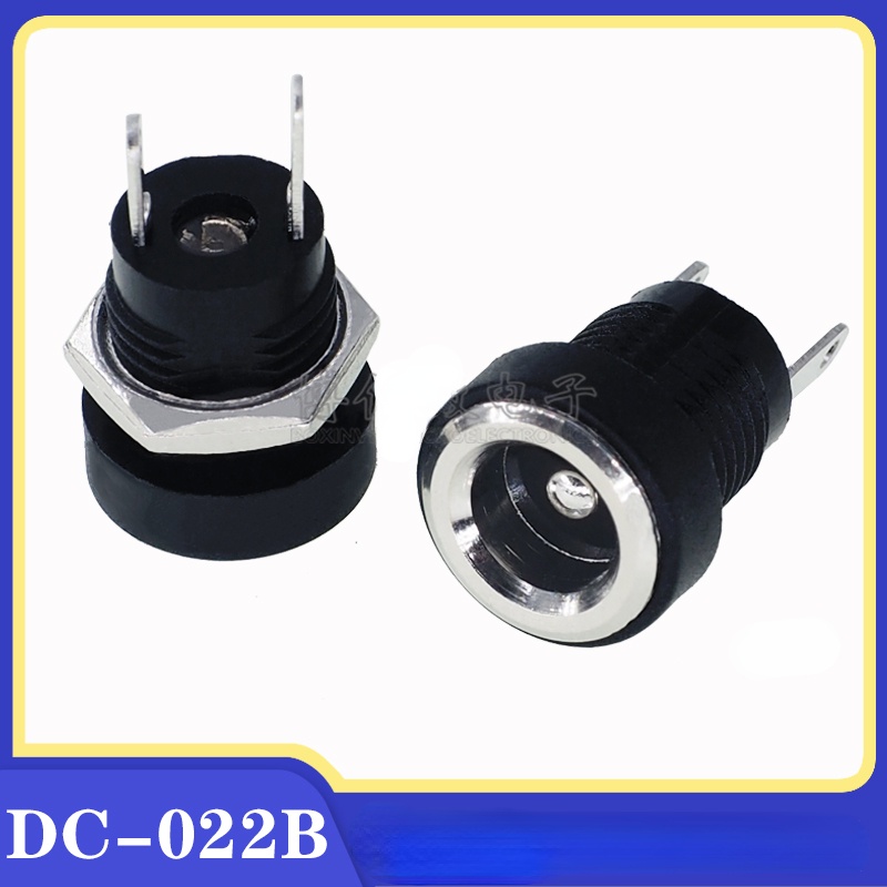 Dc-022b ซ็อกเก็ตเชื่อมสายไฟ DC D C 2 Pin พร้อมน็อต 5.5 X2.1 คุณภาพสูง | Shopee Thailand