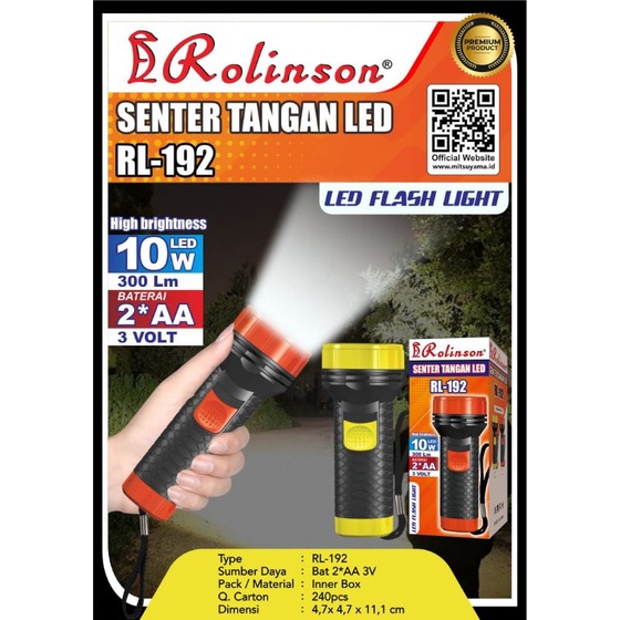 Rolinson ไฟฉาย ขนาดเล็ก RL-192 ไฟฉายมือ 10W | Shopee Thailand