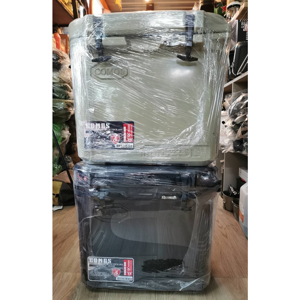 กระติก น้ำแข็ง เก็บความเย็น Comos Iron Cooler Box ขนาด 25L. 35L. by Jeep Camping | Shopee Thailand