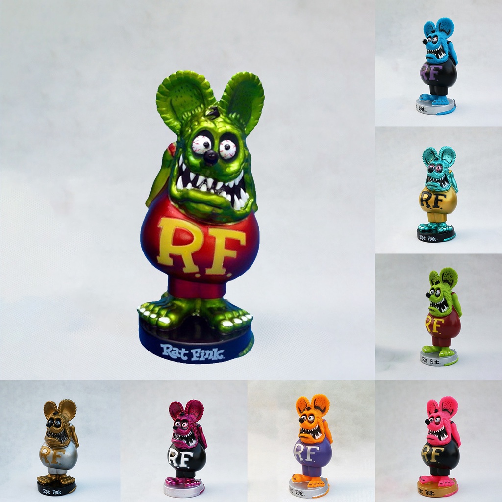 [B_398] Model Toy Rat Fink Design PVC Head Crazy Mouse Action Figure ...