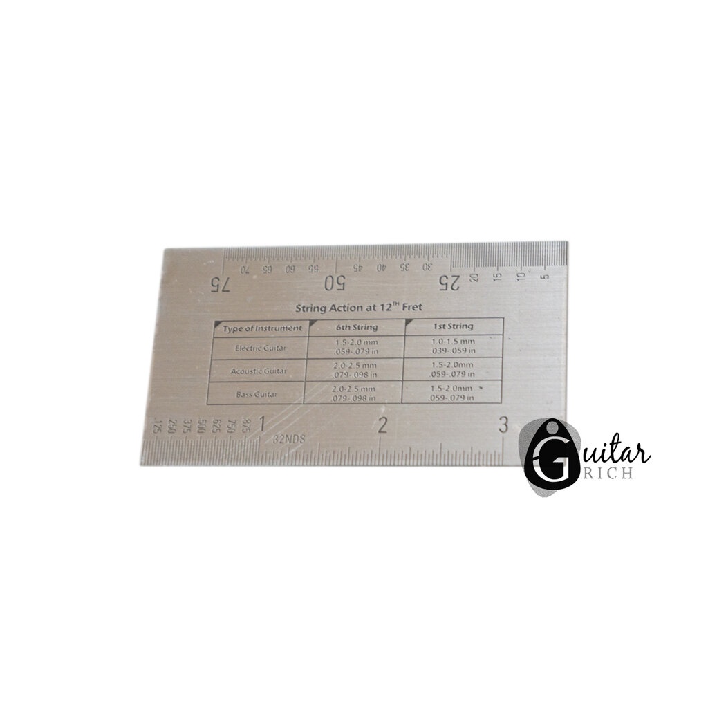 ไม้บรรทัด Setup กีตาร์ Baroque สำหรับตั้ง action / String Action Ruler ...