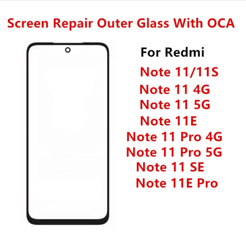 อะไหล่หน้าจอสัมผัส LCD ด้านหน้า ด้านนอก แบบเปลี่ยน สําหรับ Xiaomi Redmi ...
