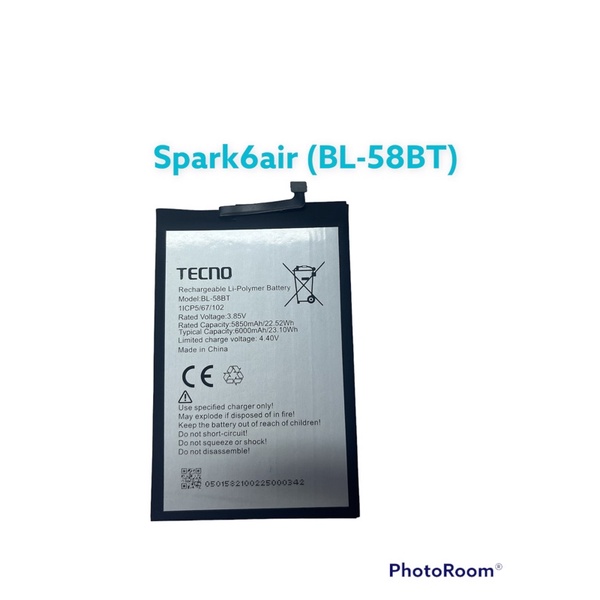 แบตTecno POP4，pop5,spark5air,spark6air แบตTecno BL-49FT, BL-58BT ...