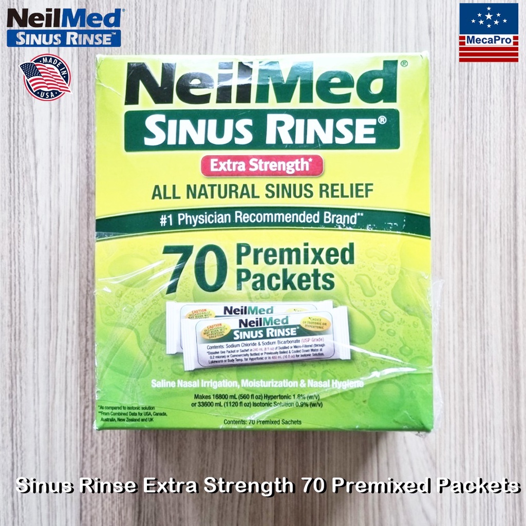 NeilMed® Rinse Extra Strength 70 Premixed Packets ผงน้ำเกลือ | Shopee ...