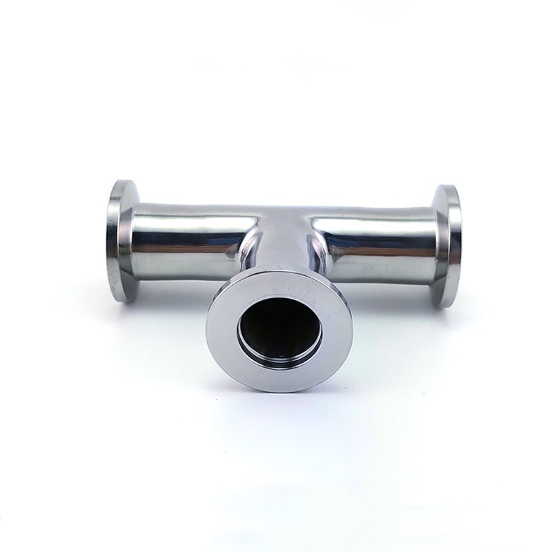 KF16 (NW16) Equal Tee 3-way T type Flange Adapter Flange Vacuum Tri Clamp Tee Tube Sanitary Tee ...