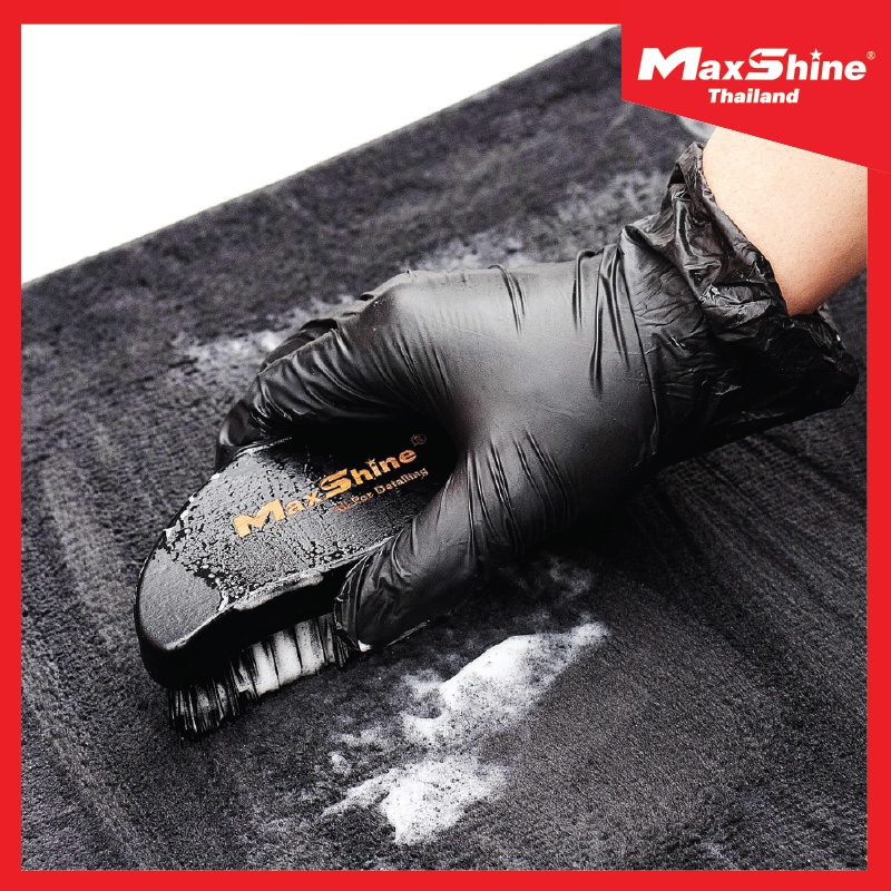 MAXSHINE Ergonomic Tire Brush Black แปรงทำความสะอาดยาง พลาสติกรถยนต์ ...
