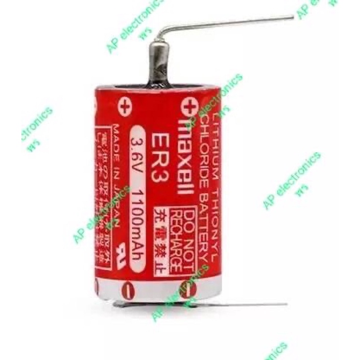 Maxell ER3 3.6V 1100MAH Horned PLC แบตเตอรี่ Lithium Thionyl คลอไรด์ ...