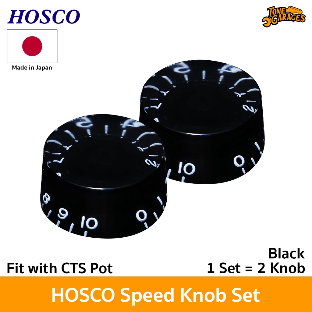 Hosco Gibson Style Speed Knobs Set ( 1 Set = 2 Knob) Inch Size for CTS Pot จุก โวลุ่ม โทน ...
