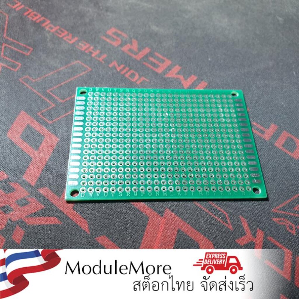 แผ่น PCB 5x7 cm หน้าเดียว FR-4 2.54mm Single Side Prototype PCB Printed ...