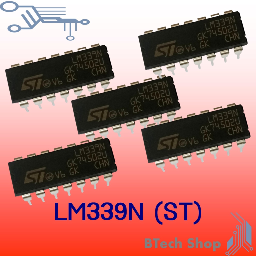 LM339N "ST" IC QUAD LOW POWER OPEN COLLECTOR COMPARATOR (DIP14P) | Shopee Thailand